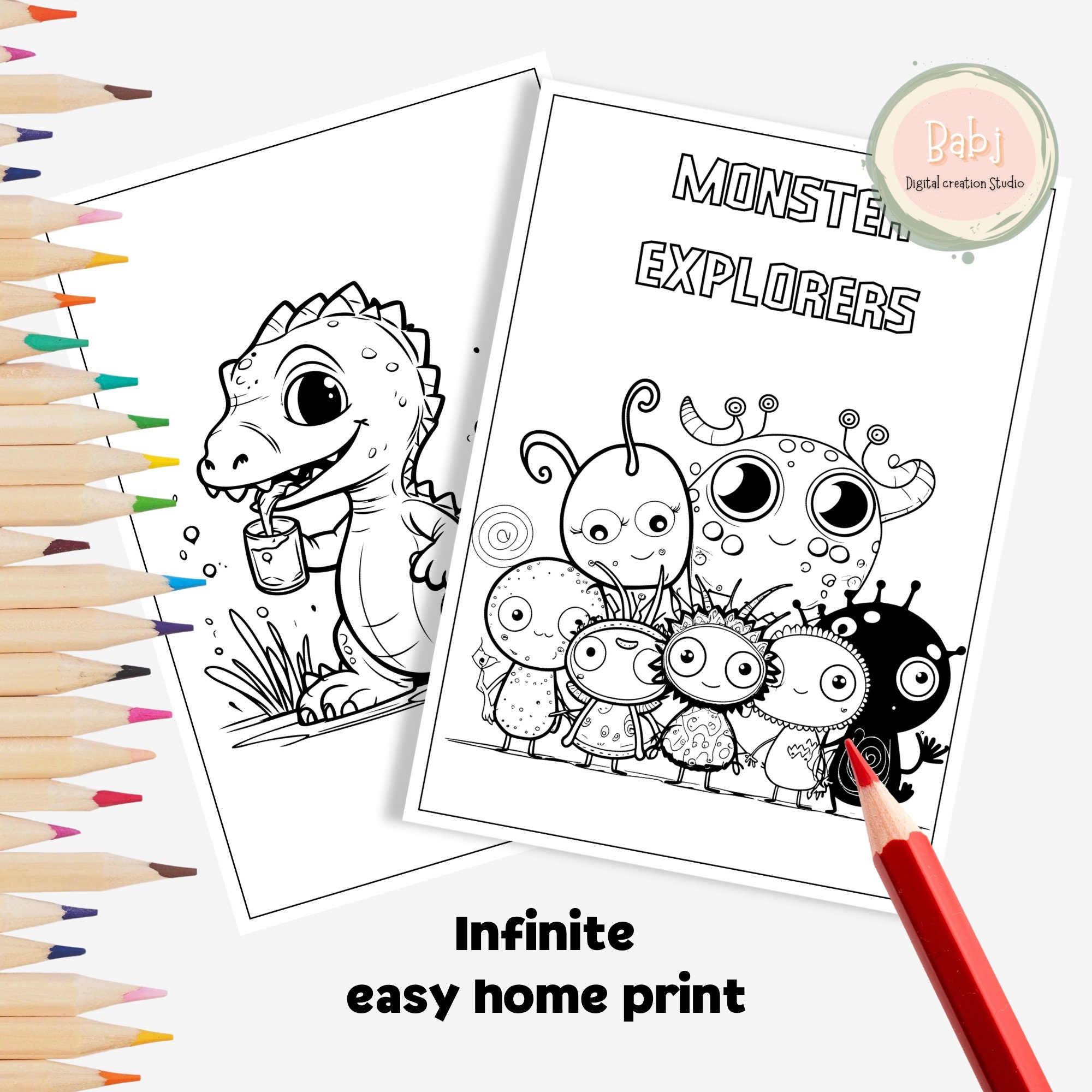 50 Kids Coloring Pages Printable Coloring Pages Kit for Kids Toddlers ...
