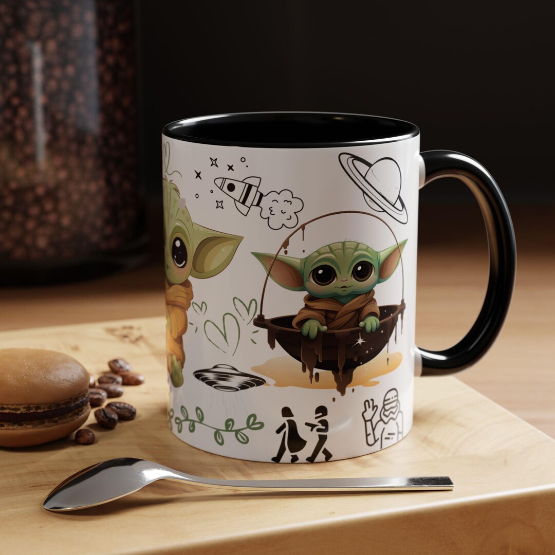 Cute Baby Yoda Coffee Mug, Fun Ceramic Mug, Gifts for Star Wars Fans ...