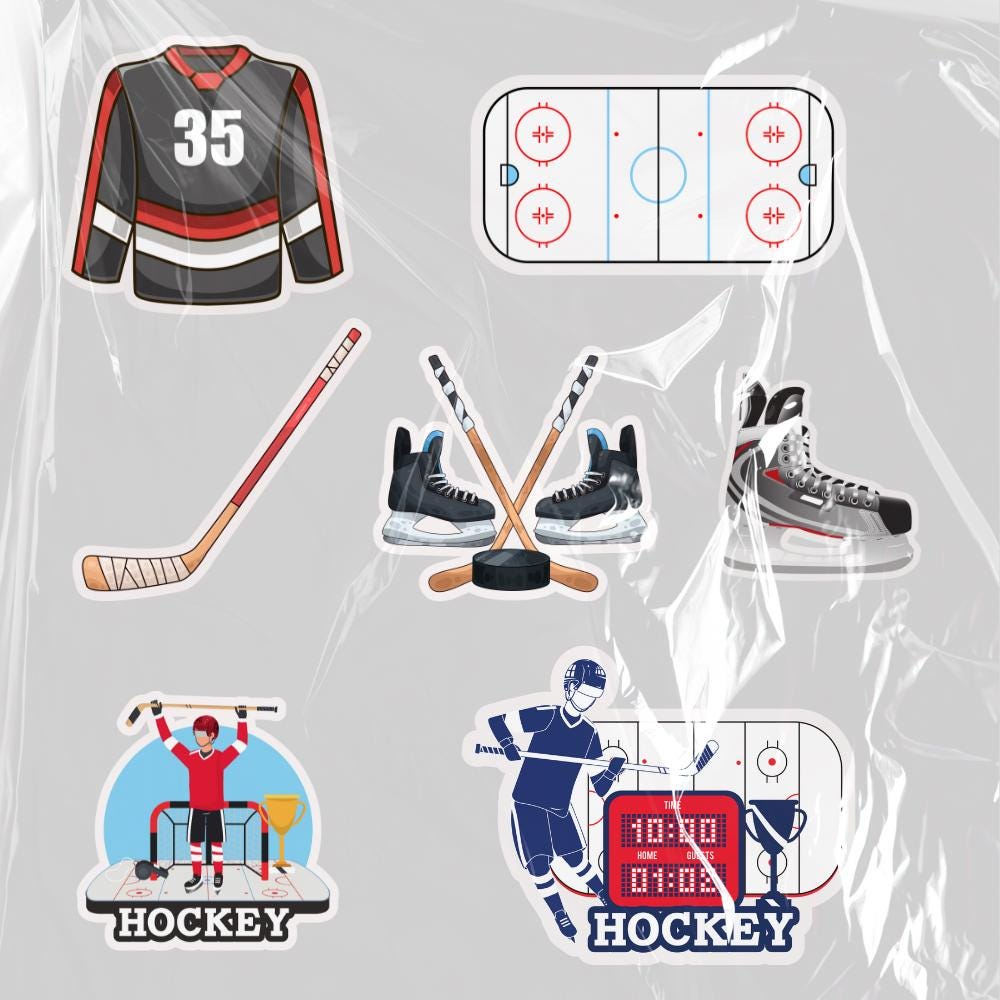 Hockey Sticker Bundle Digital Download - Ice Hockey Printable Stickers ...