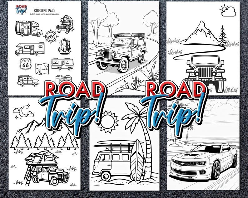 Road Trip Activity Bundle for Kids | Travel Games & Printables | Quiet ...