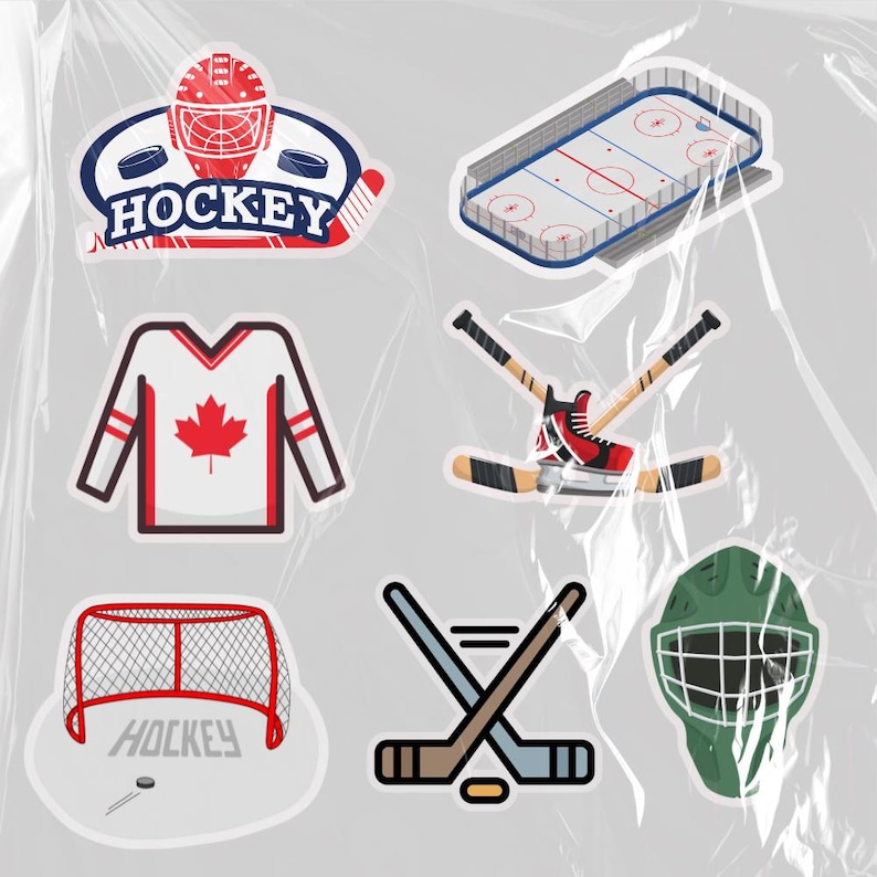 Hockey Sticker Bundle Digital Download - Ice Hockey Printable Stickers ...