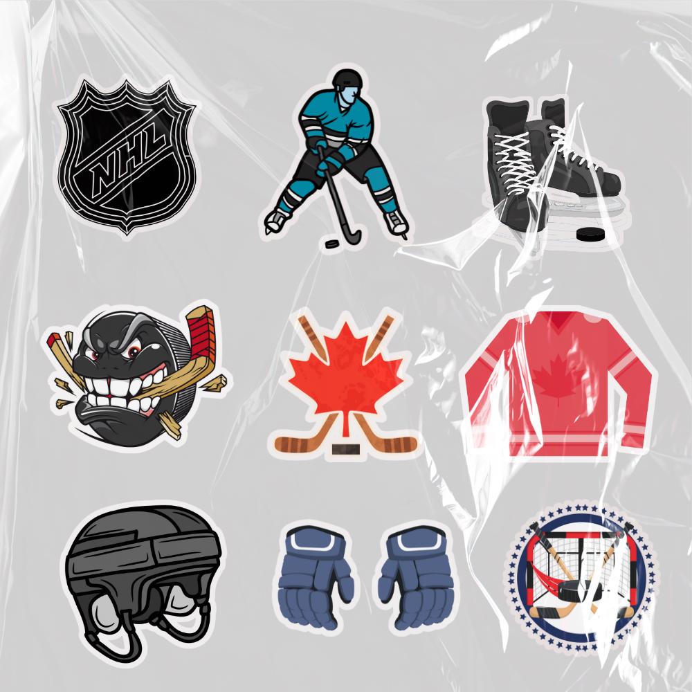 Hockey Sticker Bundle Digital Download - Ice Hockey Printable Stickers ...