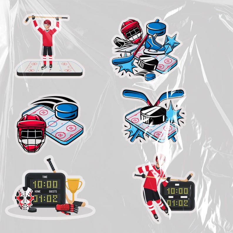 Hockey Sticker Bundle Digital Download - Ice Hockey Printable Stickers ...