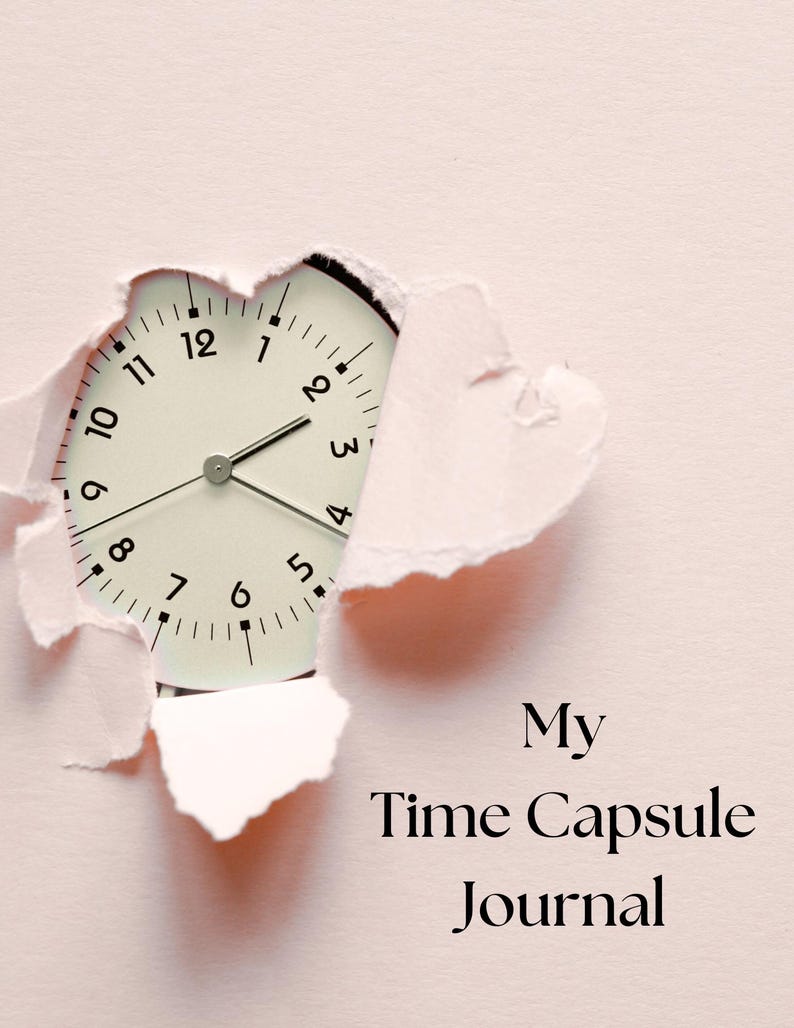 Digital Time Capsule Journal | Printable Reflection Prompts (PDF ...