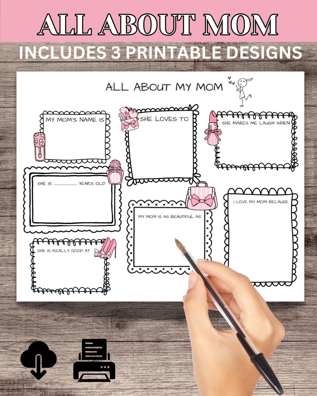 All About My Mom Worksheet | Mother’s Day Printable | Kids Activity ...