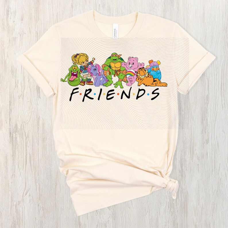 80’s Cartoon Friends PNG | Nostalgic Cartoon Group Clipart - Etsy
