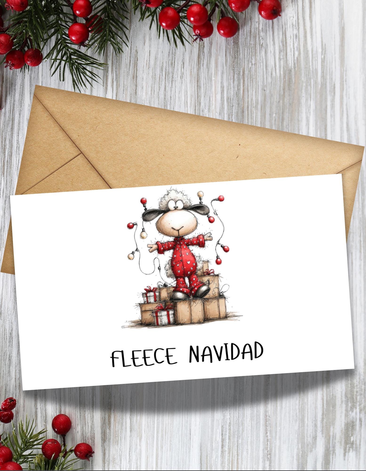 10 Cute Christmas Card Bundle | Printable Holiday Cards | Digital ...
