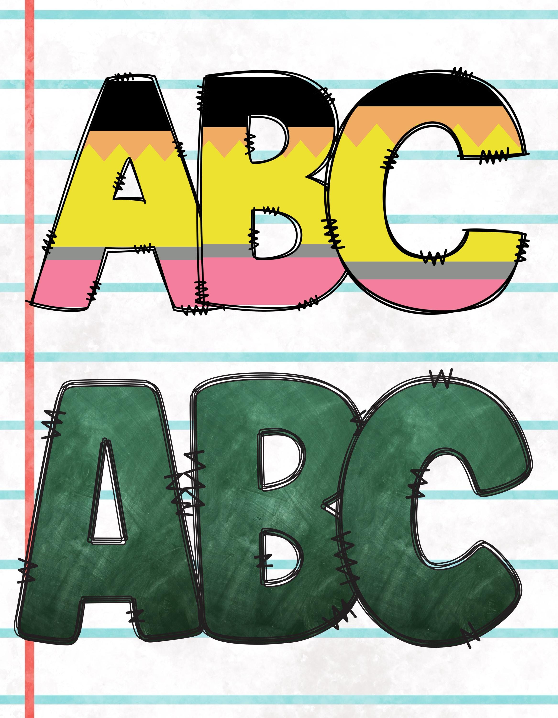 School Doodle Clipart Bundle | Teacher Designs | Cute Classroom Pngs ...