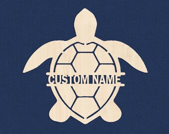 Name Sign, Sea Turtle Kids Room Sign, Ocean Nursery Decor, Personalized ...