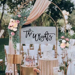 Custom Family Name Sign,rustic Wedding Wood Backdrop Sign,last Name ...