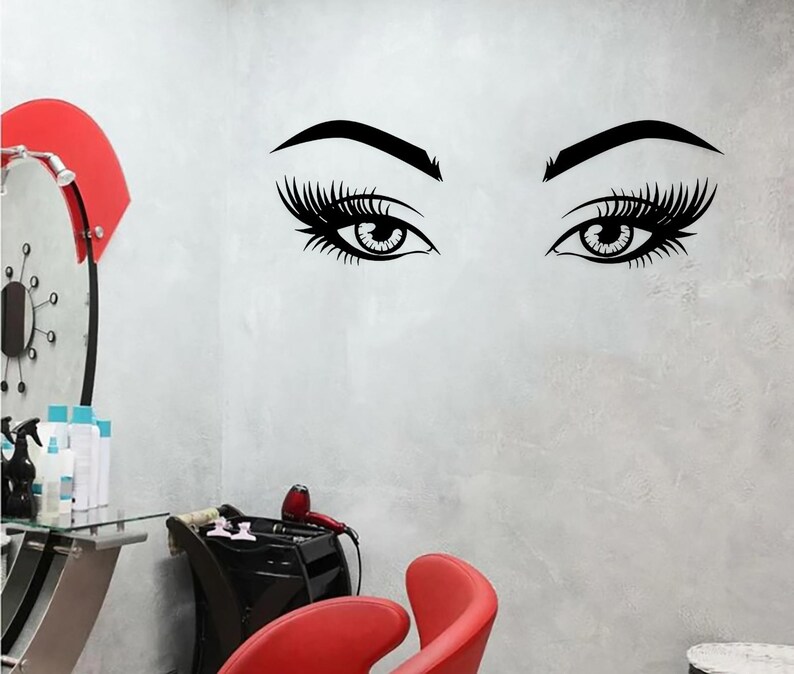 Eyelash Salon Decor,beauty Salon Sign,wood Eye Lashes,modern Office ...
