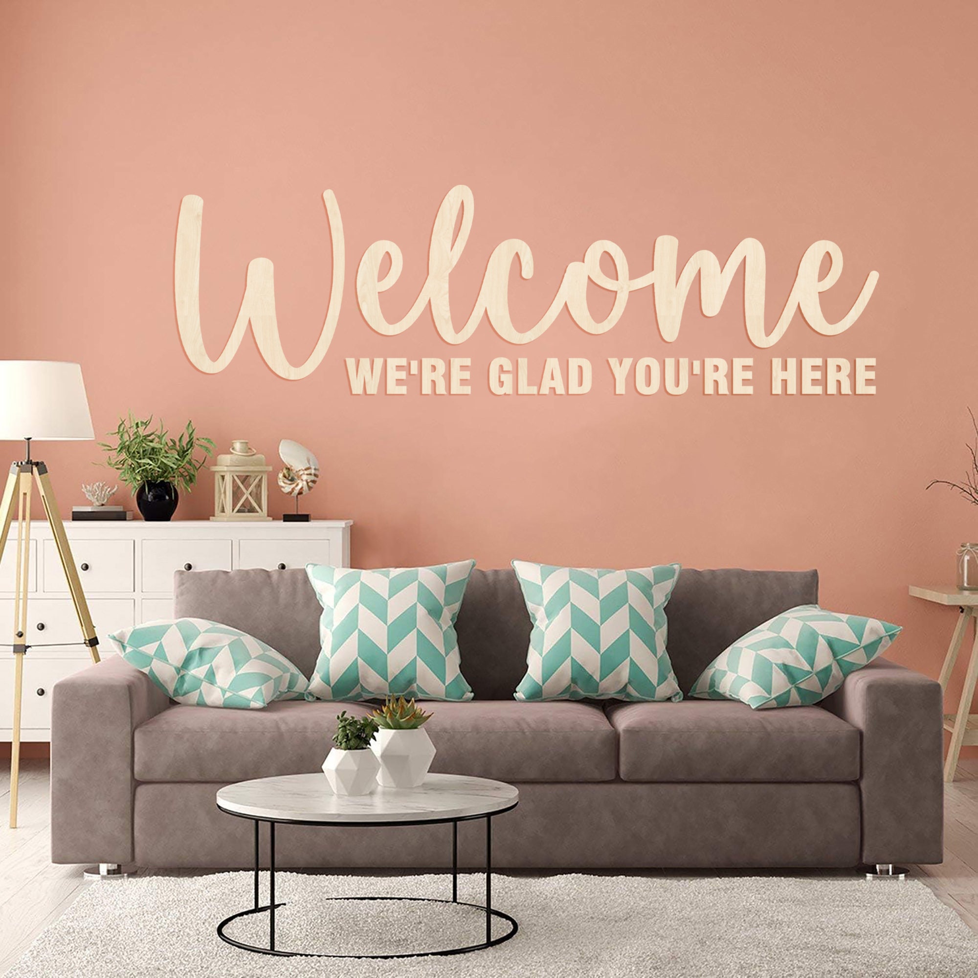 Welcome We're so Glad You're Here Wooden Wall Art,church Entry Way ...