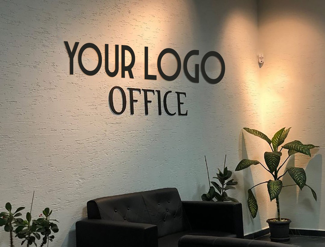 Personalized Business Sign for Wall, Custom Wood Business Logo Sign ...