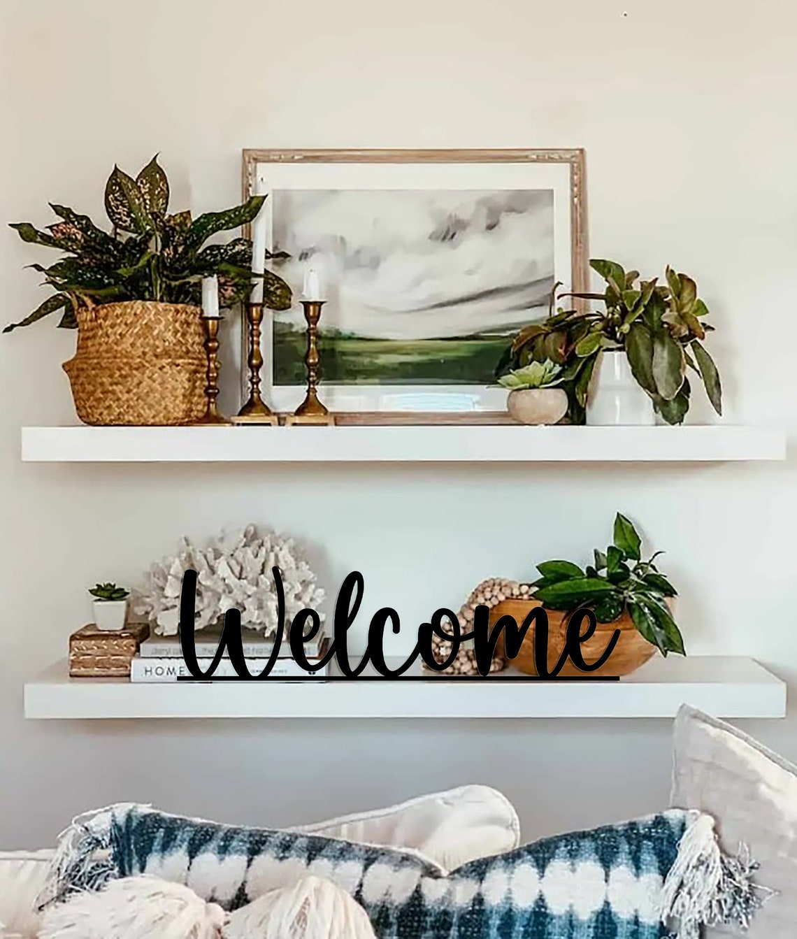 Welcome Tabletop Sign for Shelf,home Decor Letters, Wooden Word ...
