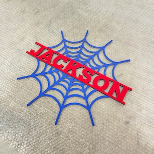 Custom Superhero Spider Name Sign,spider Web Name Sign,superhero Name ...