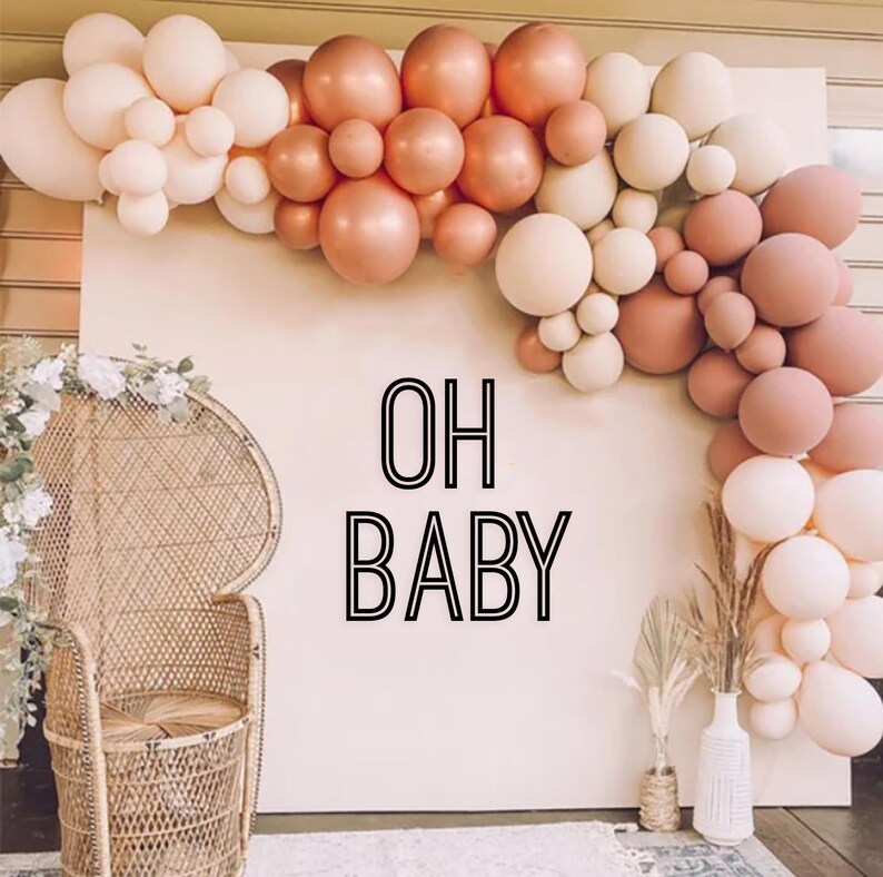 Oh Baby Backdrop Wall Sign, Gender Reveal Party Decor,baby Shower ...
