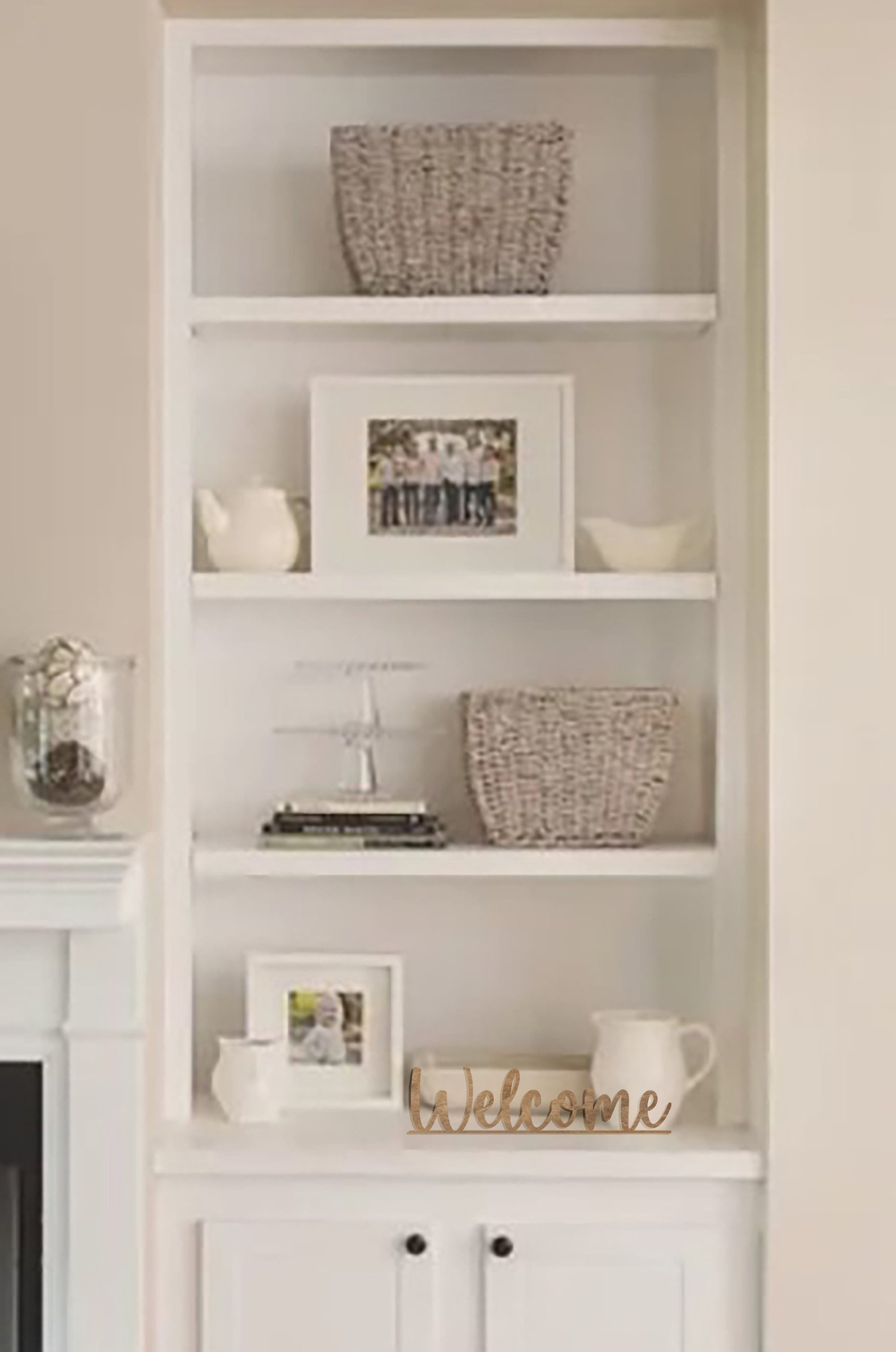 Welcome Tabletop Sign for Shelf,home Decor Letters, Wooden Word ...