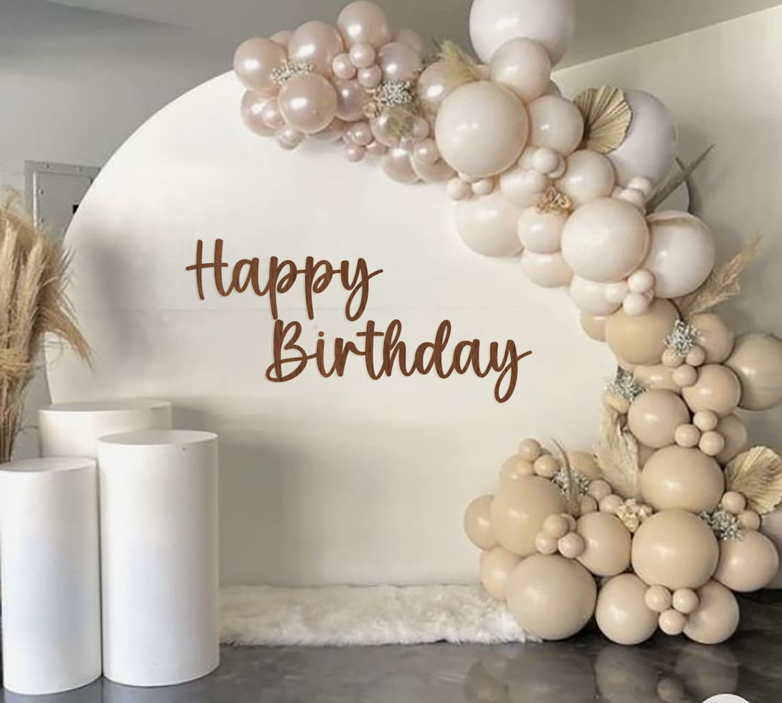 Custom Birthday Backdrop Name Signwooden Birthday Yard - Etsy