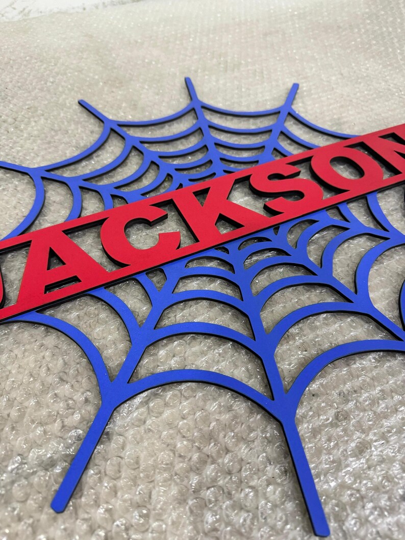 Custom Superhero Spider Name Sign,spider Web Name Sign,superhero Name ...