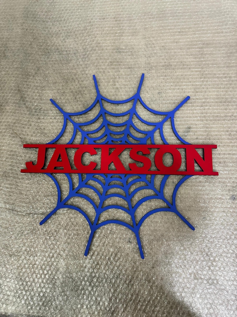 Custom Superhero Spider Name Sign,spider Web Name Sign,superhero Name ...
