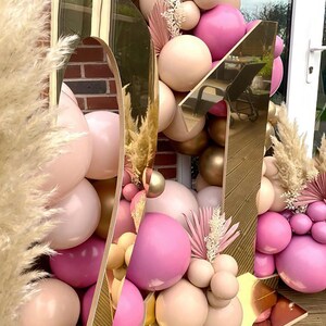 Individual Large Mirror Acrylic Sign, Freestanding Number Party Prop ...