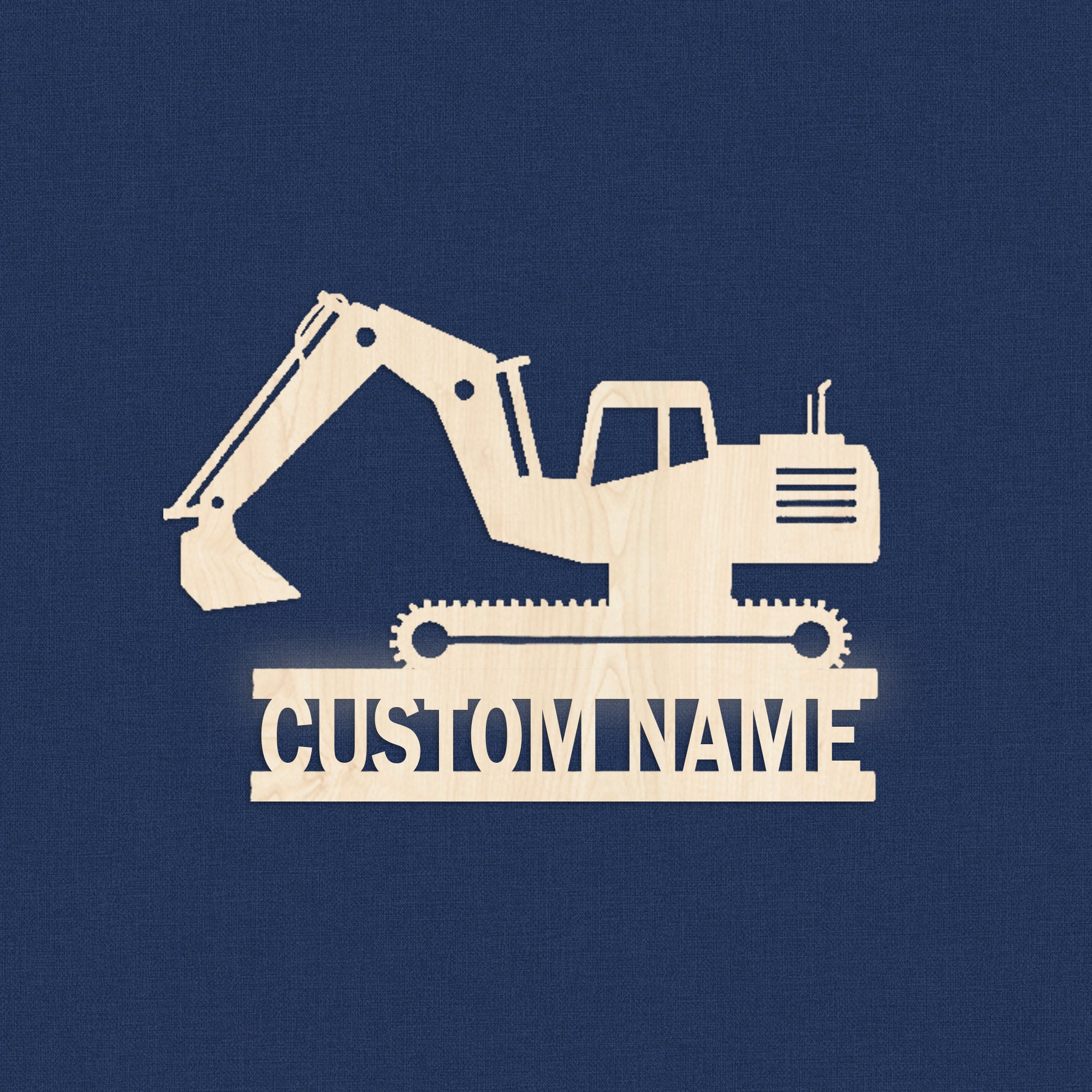 Excavator Digger Custom Name Sign Construction Truck Wooden - Etsy