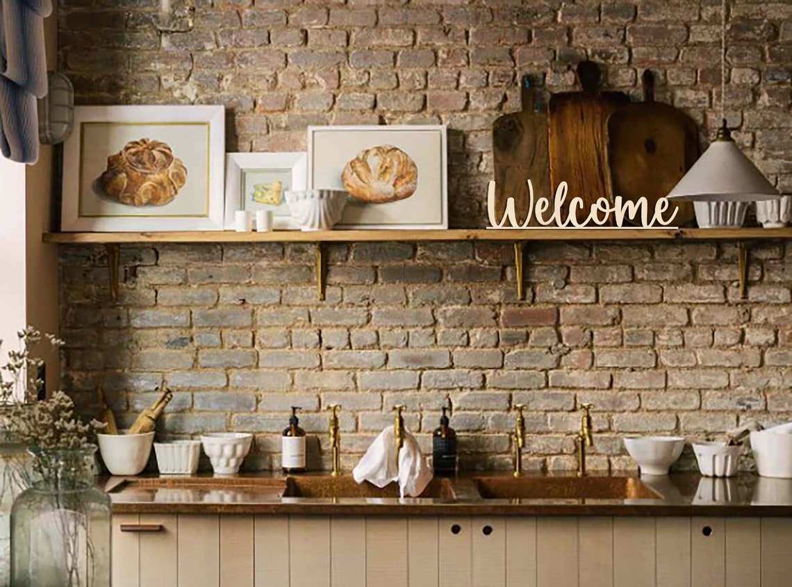 Welcome Tabletop Sign for Shelf,home Decor Letters, Wooden Word ...