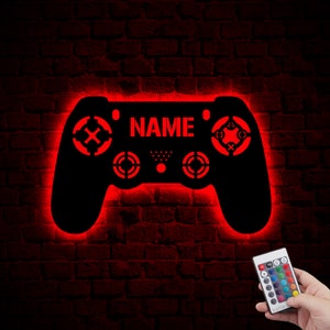Personalized Gamertag Neon Led Sign, Custom Gaming Room Wall Decor ...