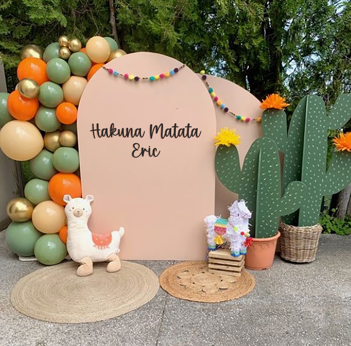 Custom Birthday Backdrop Name Signwooden Birthday Yard - Etsy