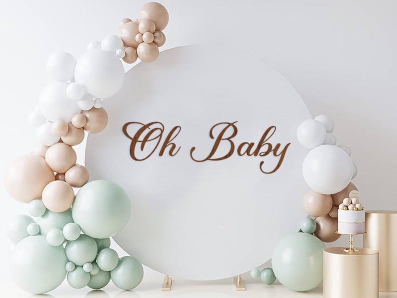 Oh Baby Backdrop Wall Sign, Gender Reveal Party Decor,baby Shower ...