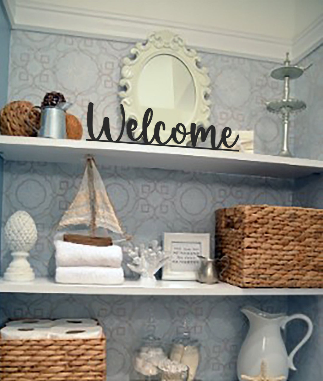Welcome Tabletop Sign for Shelf,home Decor Letters, Wooden Word ...
