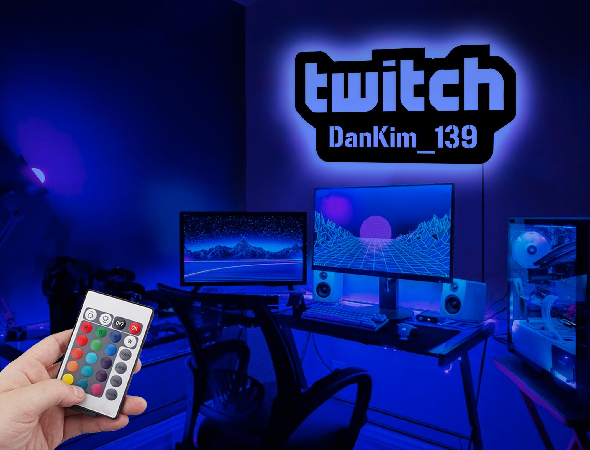 Twitch Username Neon Led Wall Sign, Custom Gamer Tag Led Sign for ...