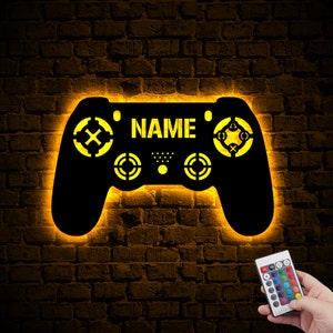 Personalized Gamertag Neon Led Sign, Custom Gaming Room Wall Decor ...
