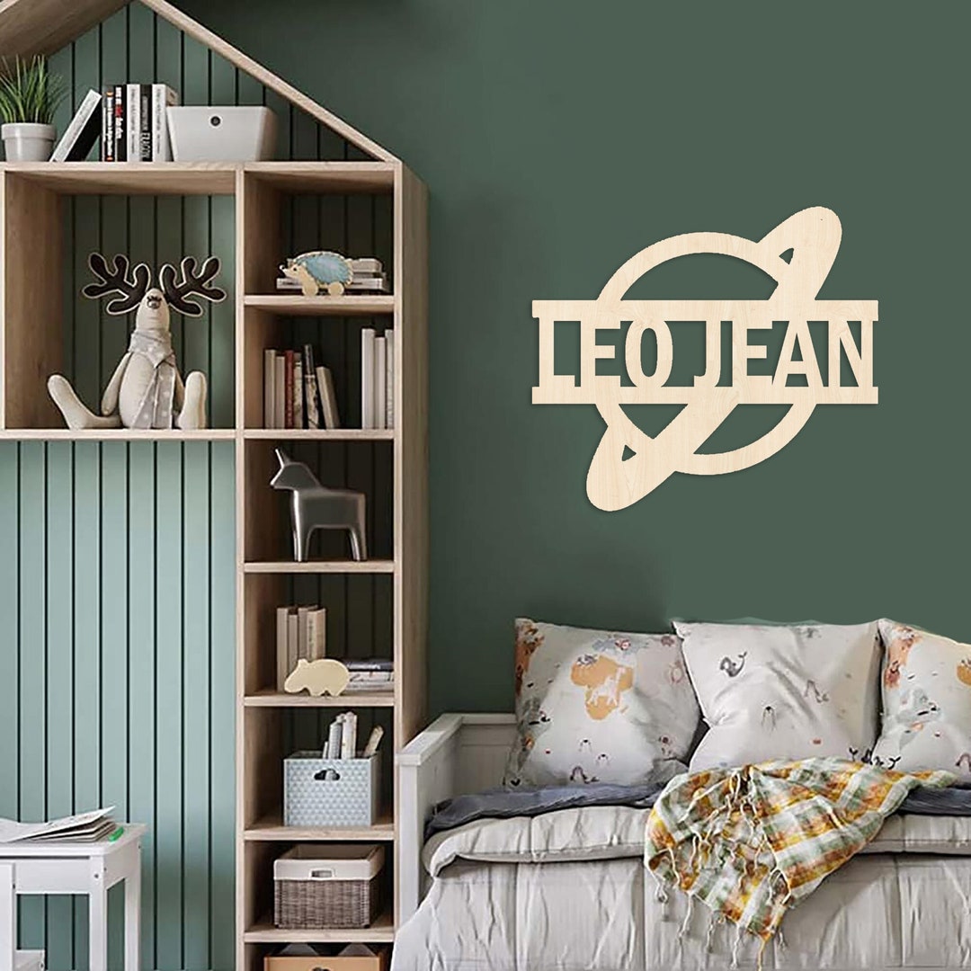 Custom Saturn Planet Name Sign,personalized Space Themed Wood Nursery ...