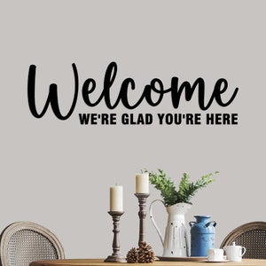 Welcome We're so Glad You're Here Wooden Wall Art,church Entry Way ...