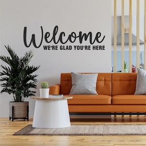 Welcome We're so Glad You're Here Wooden Wall Art,church Entry Way ...