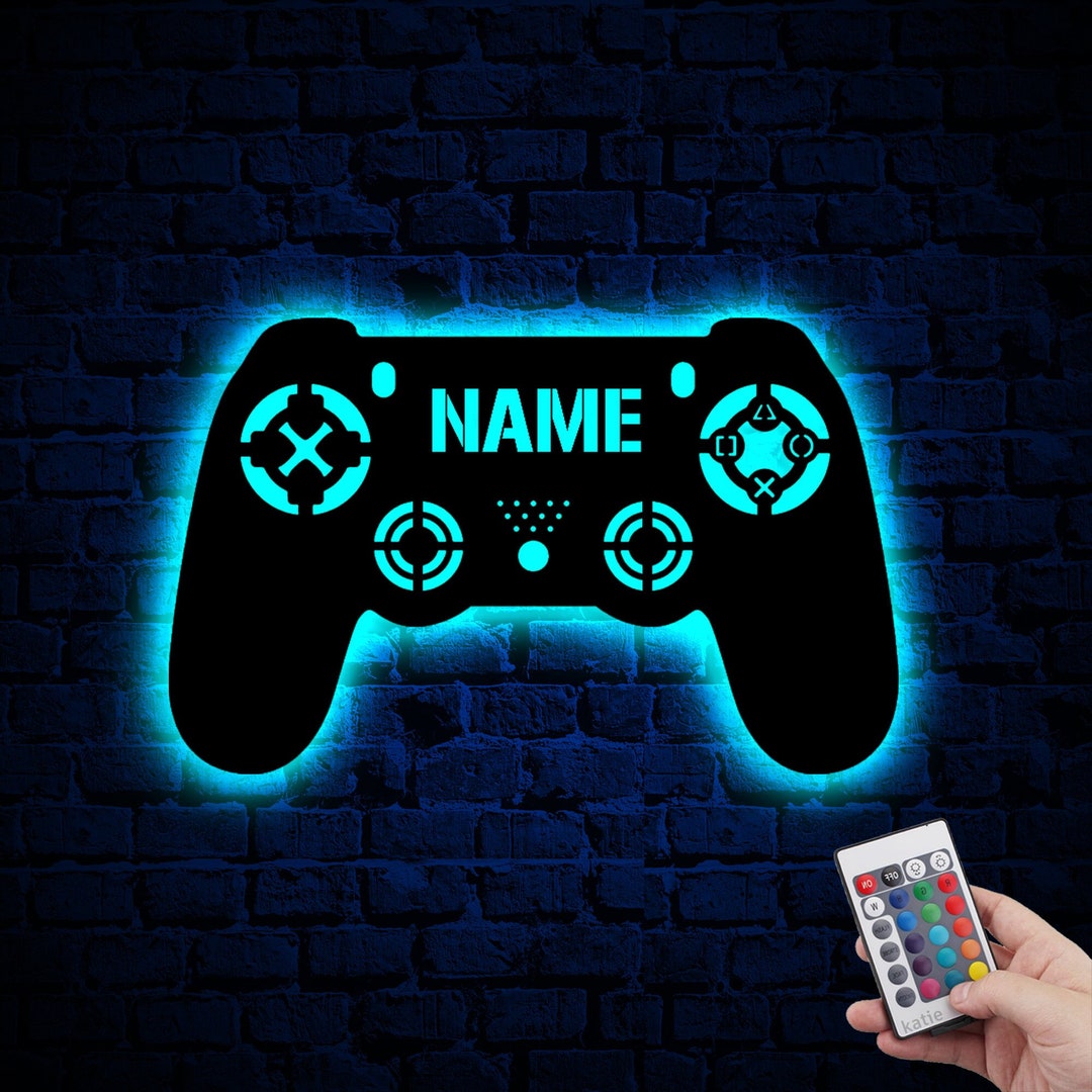 Personalized Gamertag Neon Led Sign, Custom Gaming Room Wall Decor ...