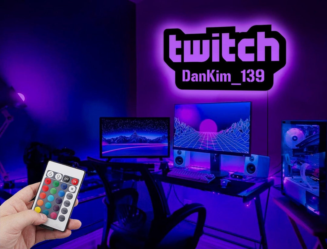 Twitch Username Neon Led Wall Sign, Custom Gamer Tag Led Sign for ...
