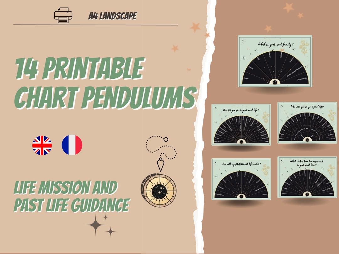 14 Printable Pendulum Dials for Life Mission and Past Lives - Etsy