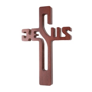 Modern Wooden 'jesus' Cross - Etsy