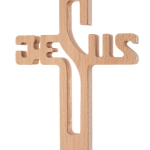 Modern Wooden 'jesus' Cross - Etsy