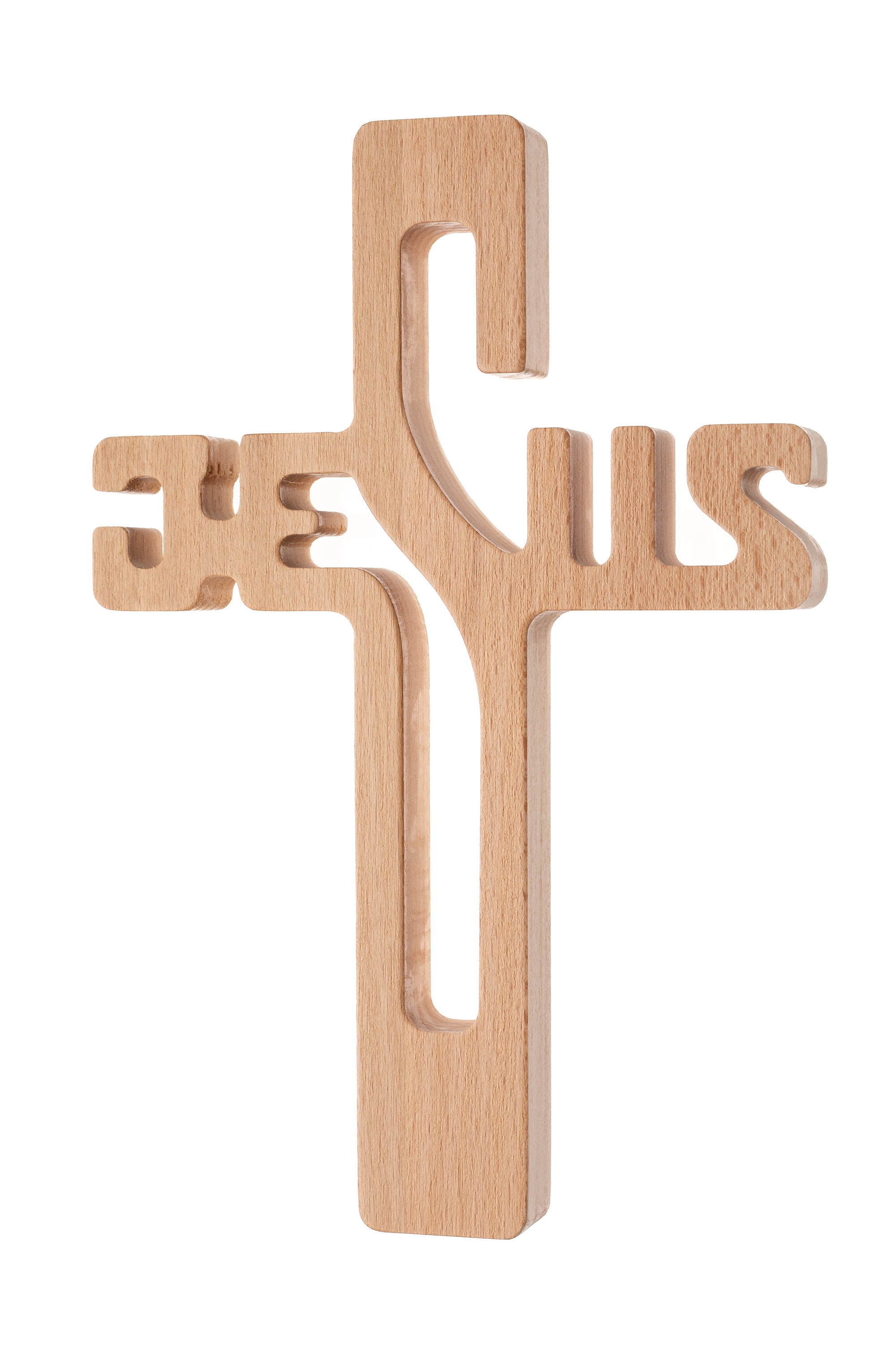 Modern Wooden 'jesus' Cross - Etsy