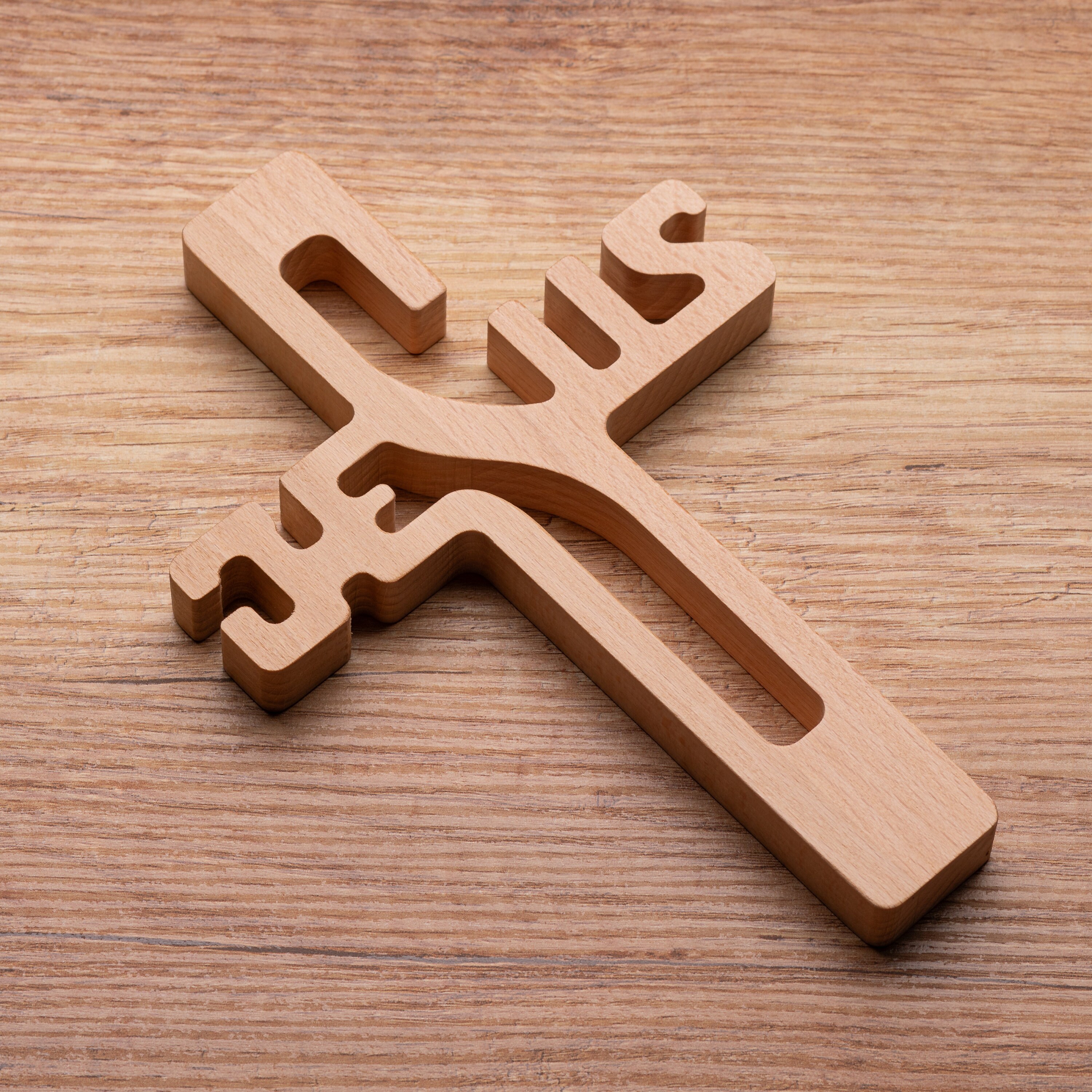 Modern Wooden 'jesus' Cross - Etsy