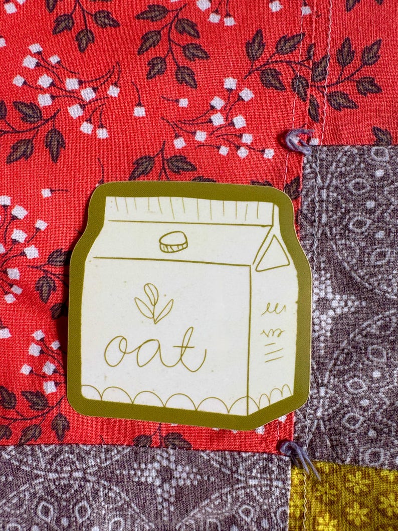 Oat Milk Sticker | Barista Sticker | Dairy Free Sticker | Waterproof ...