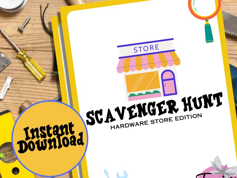 Printable Scavenger Hunt Hardware Store Edition, Children's Tool Shop ...
