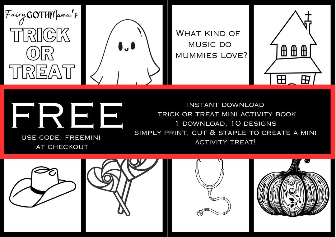 FREE Printable Halloween Trick or Treat MINI Activity Book - Etsy
