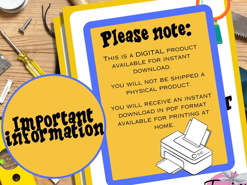 Printable Scavenger Hunt Hardware Store Edition, Children's Tool Shop ...