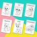 Coloring Book of 60 Cute Animals, Kids, Adults, Coloring Page ...