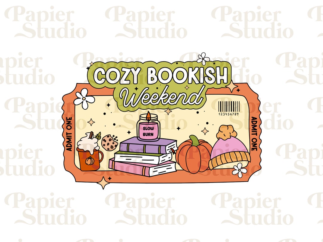 Cozy BOOKISH PNG SVG, Bookish Png, Book Clipart, Designs for Stickers ...