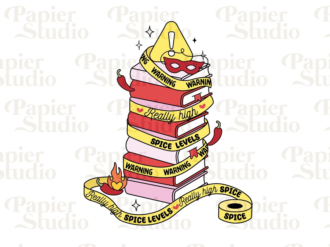 Warning SPICE Levels PNG SVG, Cute Bookish Clipart, Designs for ...